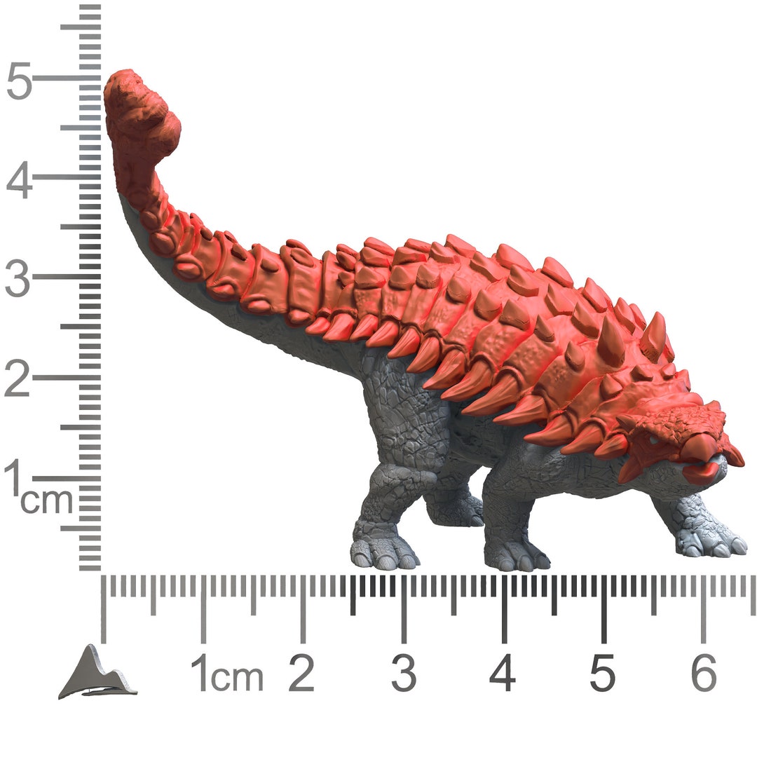 Printerra Studios 3D Printed Dinosaur Ankylosaurus Mini Figure - Etsy