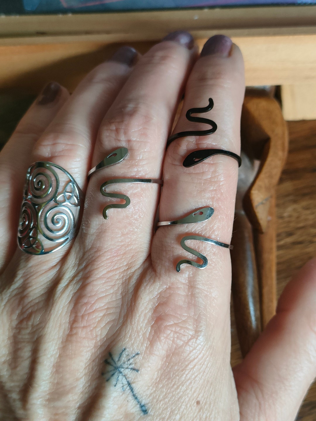 Simple Snake Ring, Serpent Ring, Snake Ring, Snake Jewelry, Gothic ...