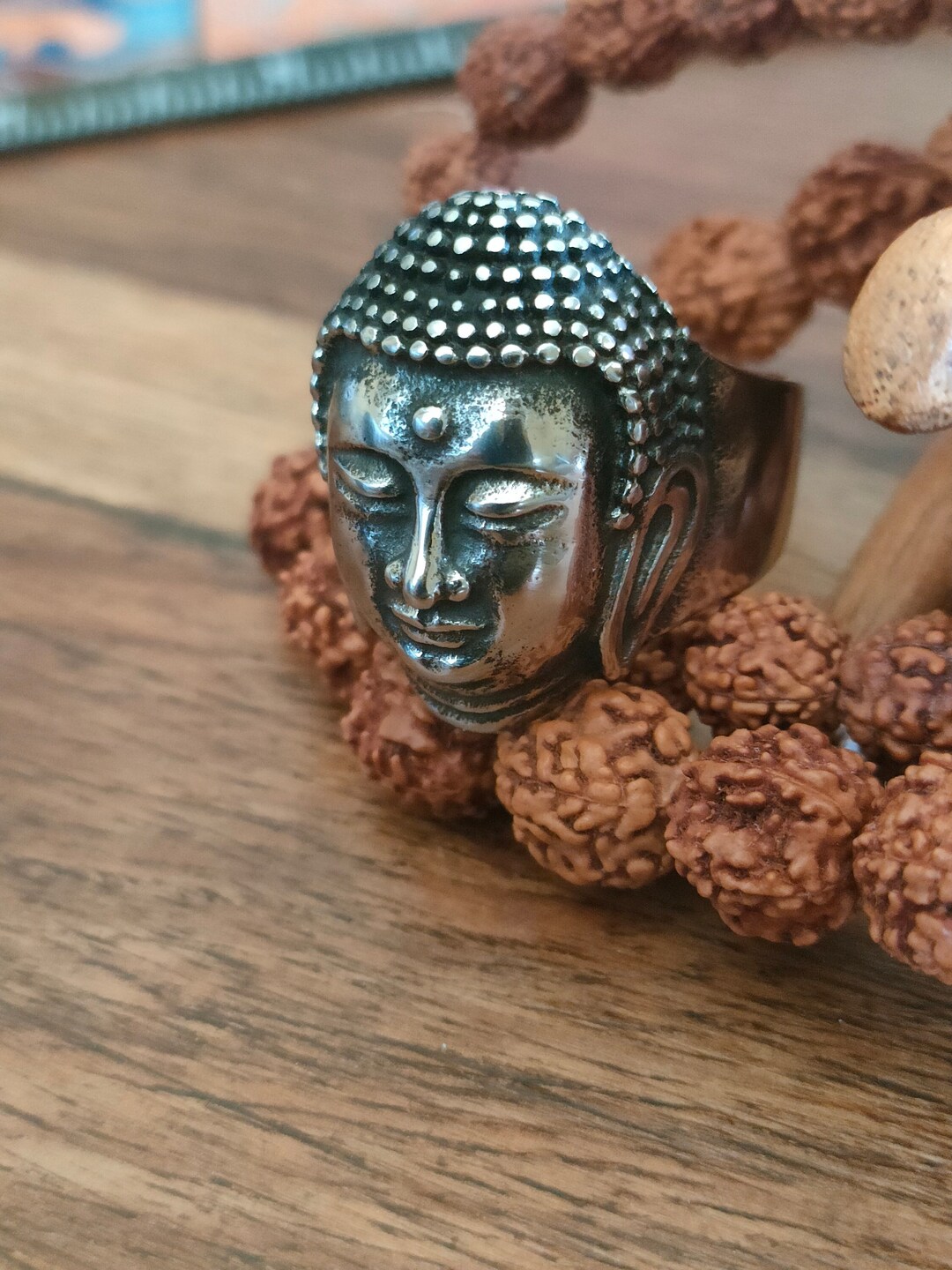 Classical Buddha Ring, Stainless Steel Meditation Ring, Buddha Signet ...