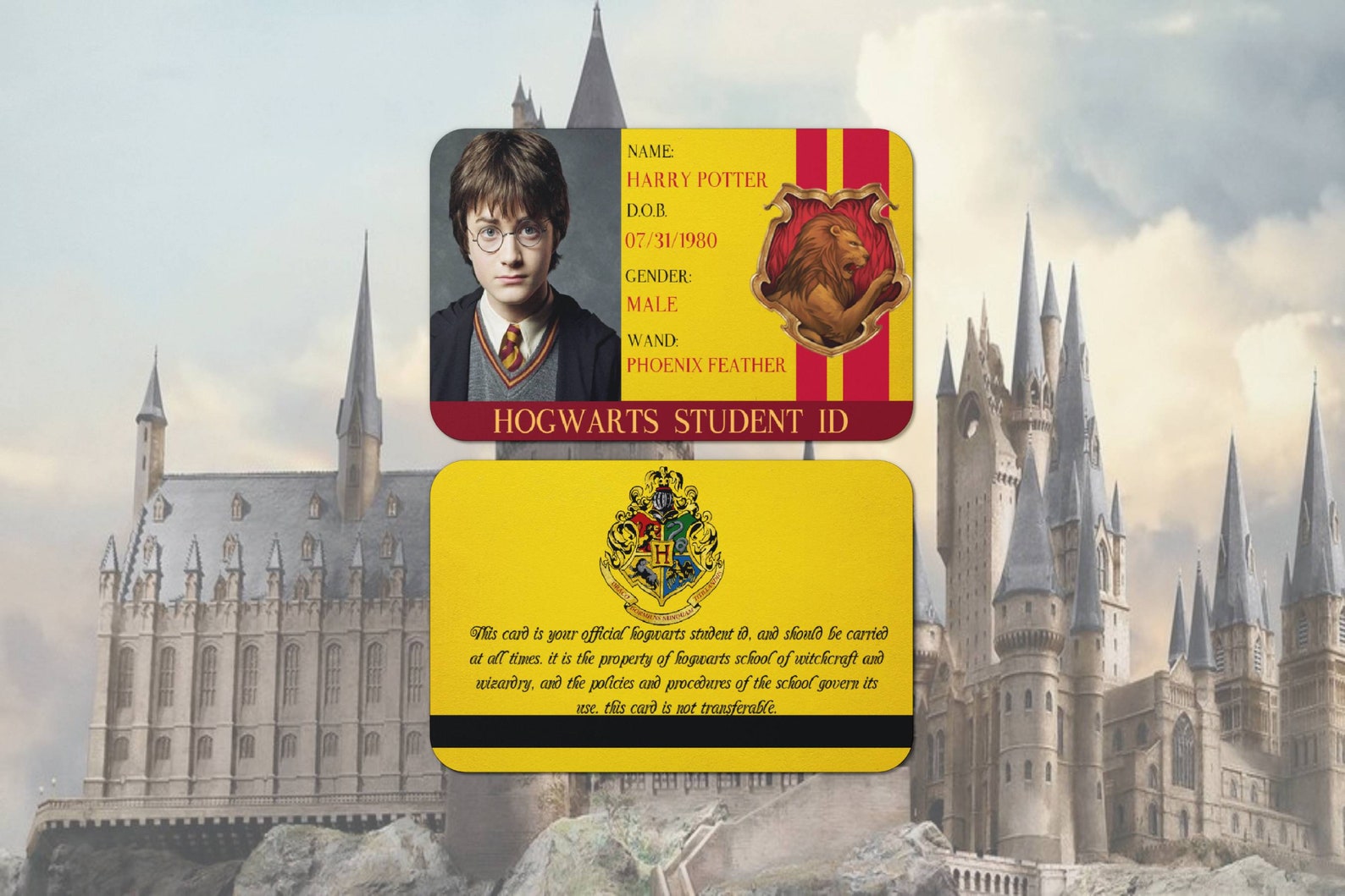 Harry Potter Inspired Hogwarts Student ID Customizable | Etsy