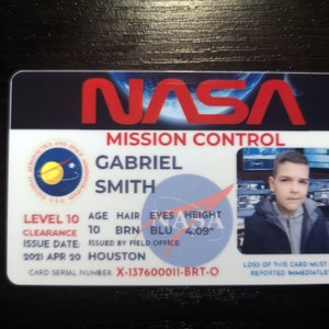 Customizable Novelty nasa id Badge Space Cadet SpaceX | Etsy