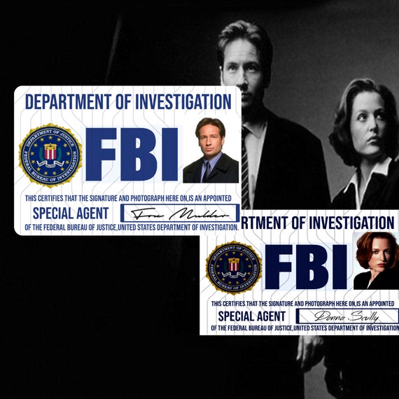 Collectibles Science Fiction & Horror Badge Fox Mulder cosplay wallet I ...