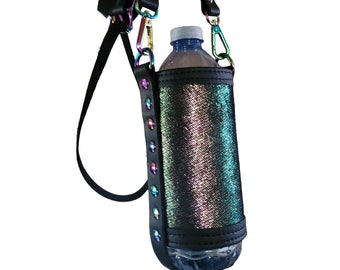 Leather Water Bottle Holder, Dystopian Water Bottle Carrier, Post ...