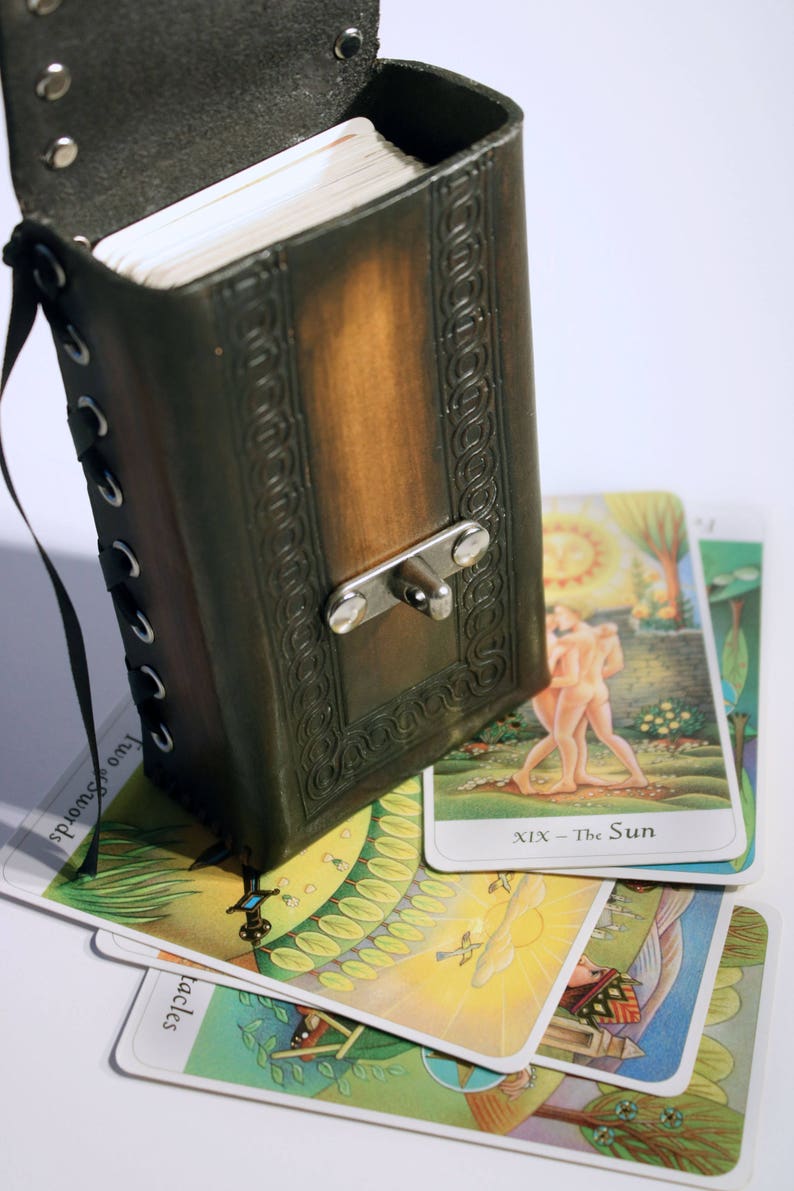 Leather TAROT BOX , Tarot Bag, Tarot Card Box , Custom Tarot Case ...
