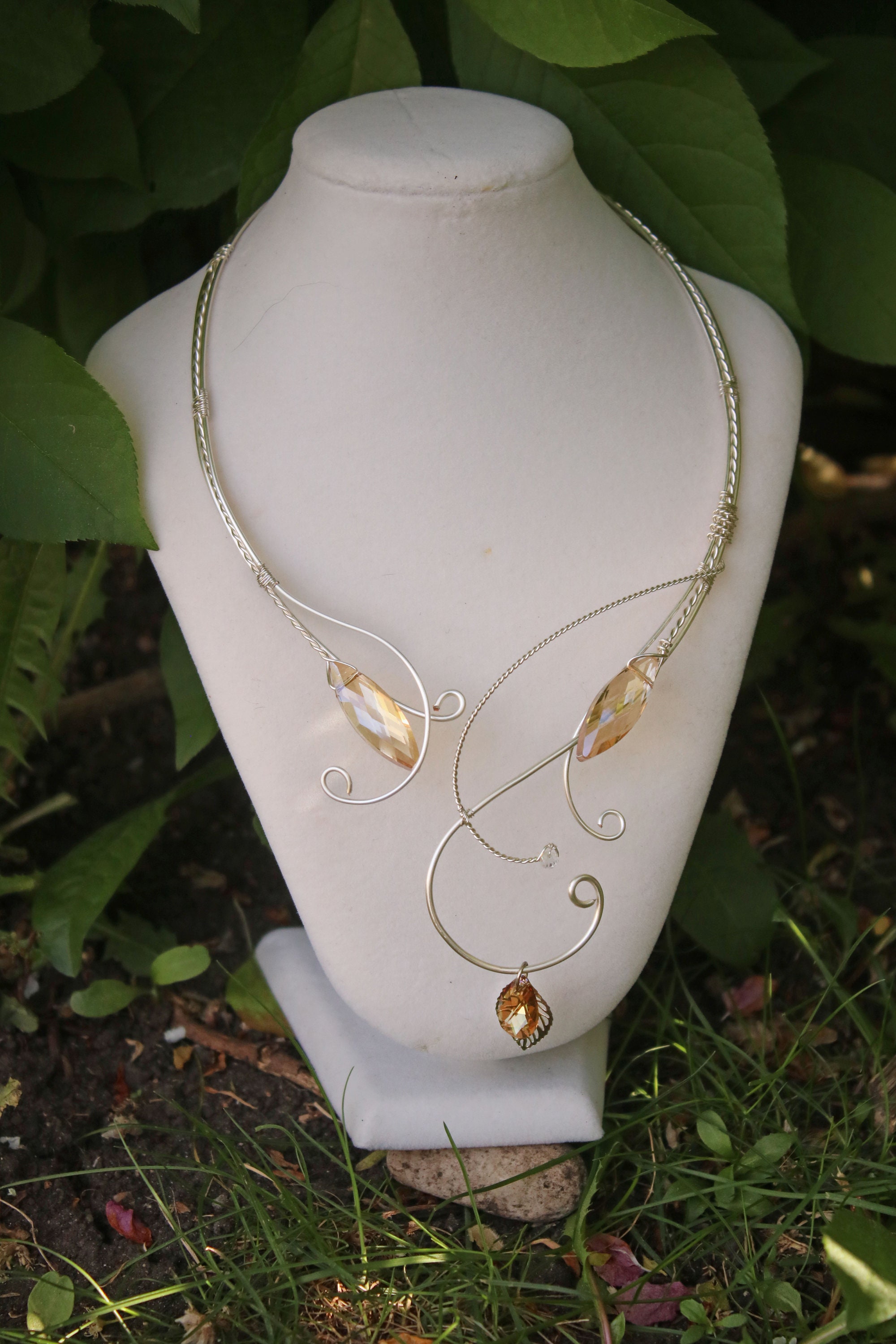 Elven Necklace Silver Torc Torc Necklace Elven Necklace | Etsy Canada