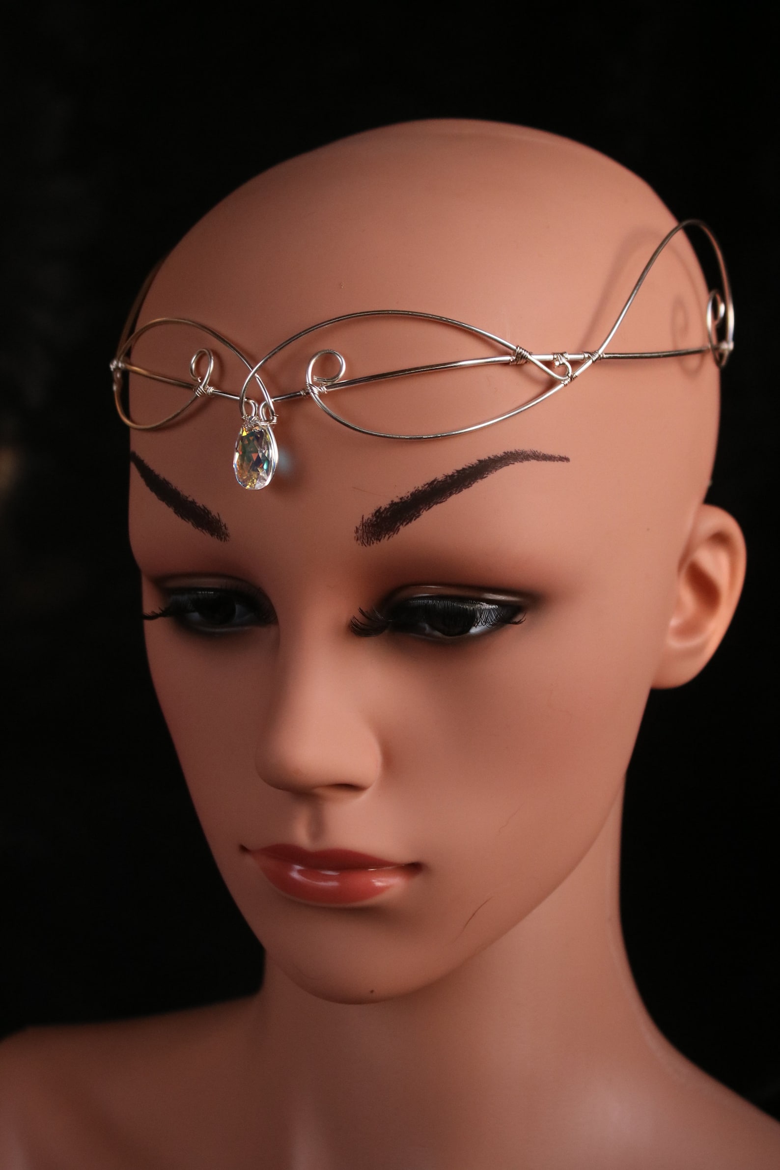ELVISH CIRCLET- (silver Headpiece-dif COLORS Available)-elven Headpiece ...