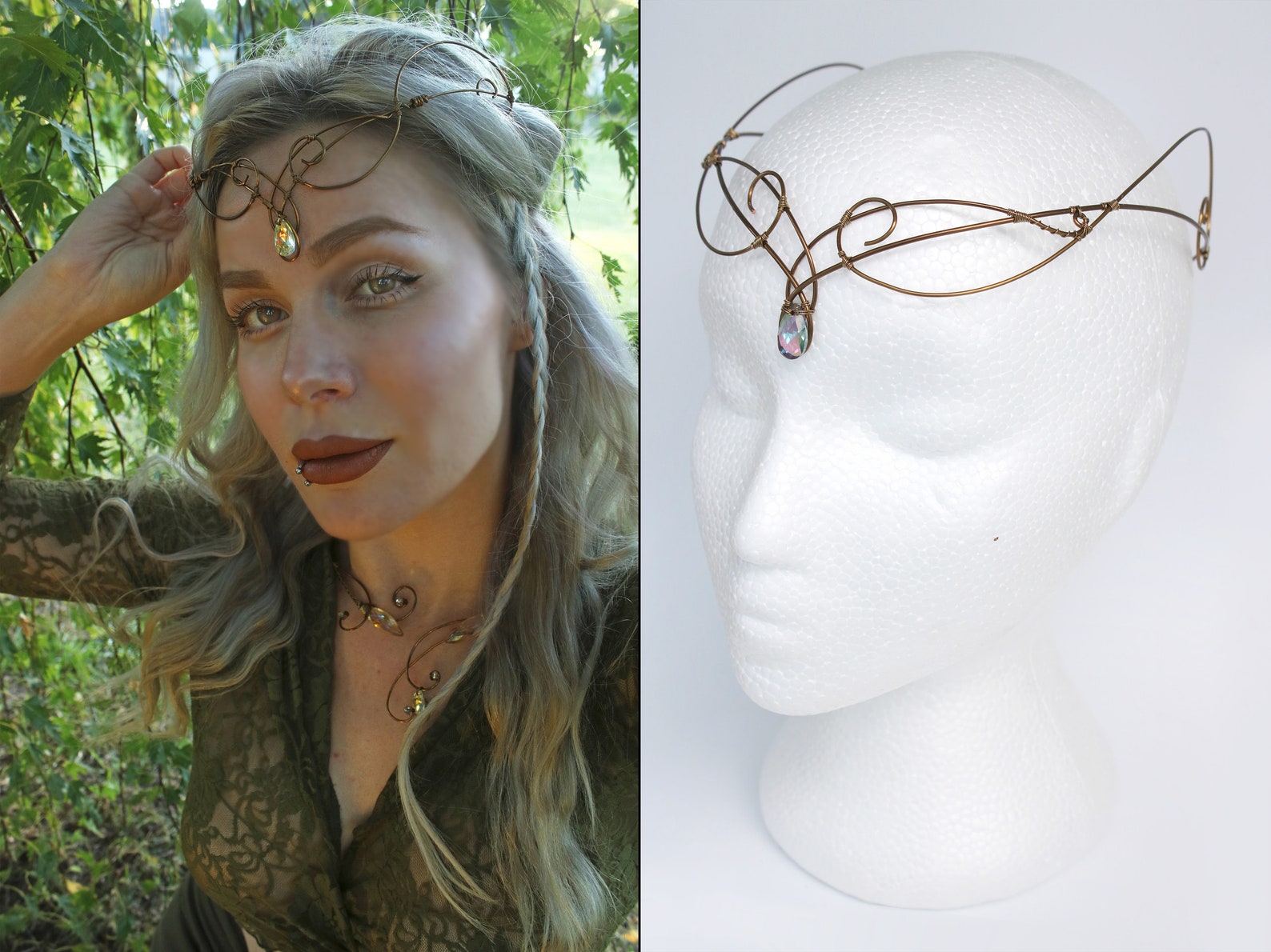Elven CIRCLET, Elvish Headpiece, Elven Tiara, Elven Crown, Festival ...