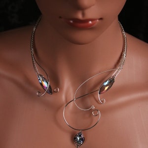 Elven Necklace , Torc , Renaissance Torque Necklace , Silver Elvish ...