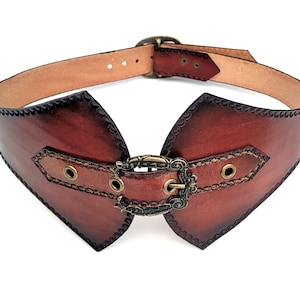 Wide Leather Belt, Renaissance Belt, Leather Waist Belt, Pirate Belt ...