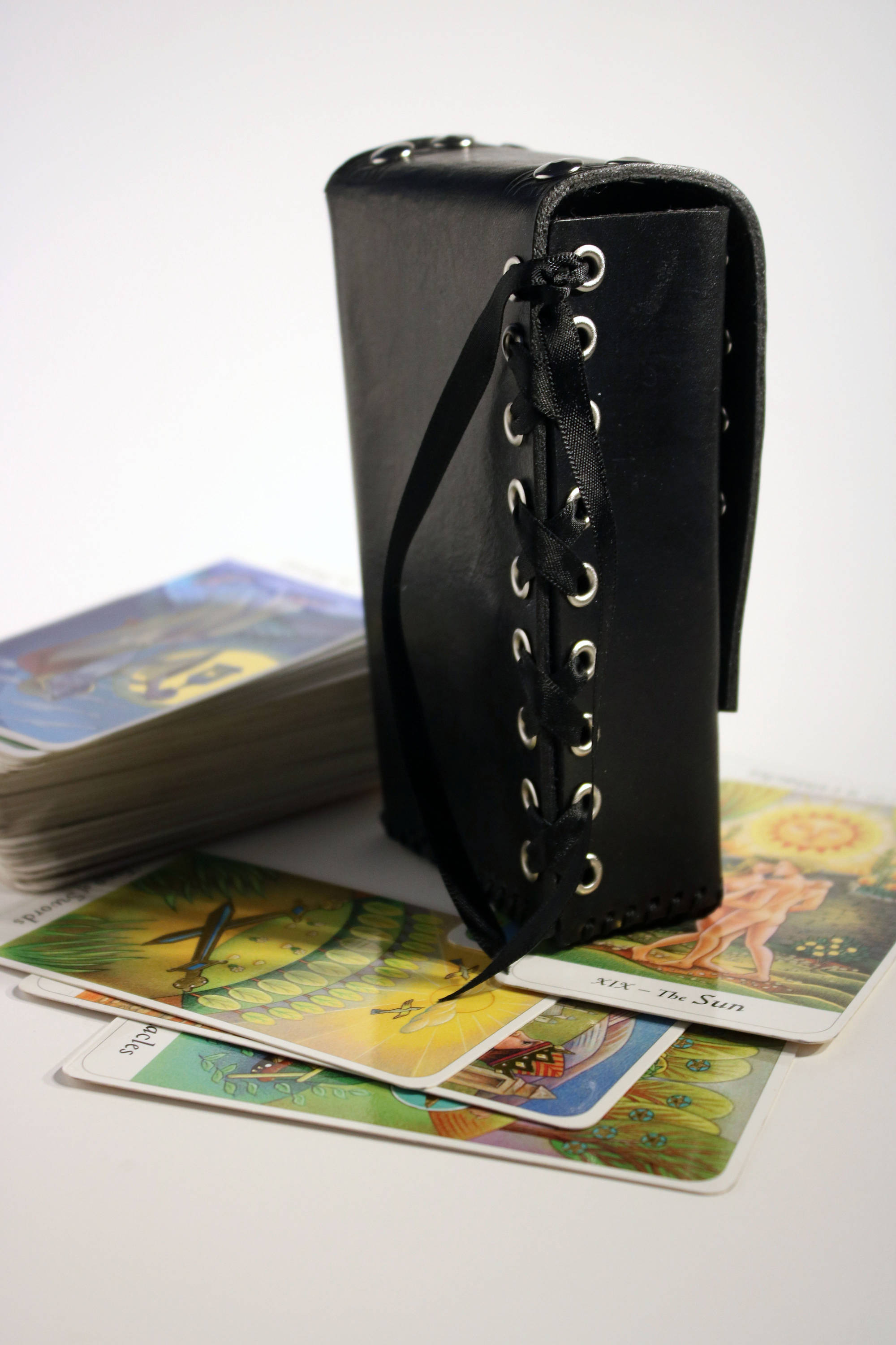 Tarot bag tarot card box leather tarot card holder | Etsy