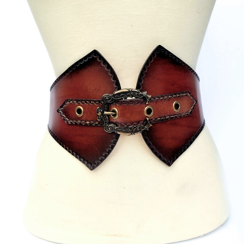 Wide Leather Belt Renaissance Belt Leather Waist Belt - Etsy