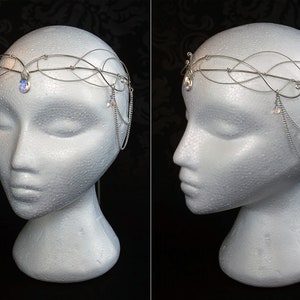 Arwen , Circlet , ELVEN CROWN , Elvish Circlet , LOTR Headpiece With Crystal , Medieval ...