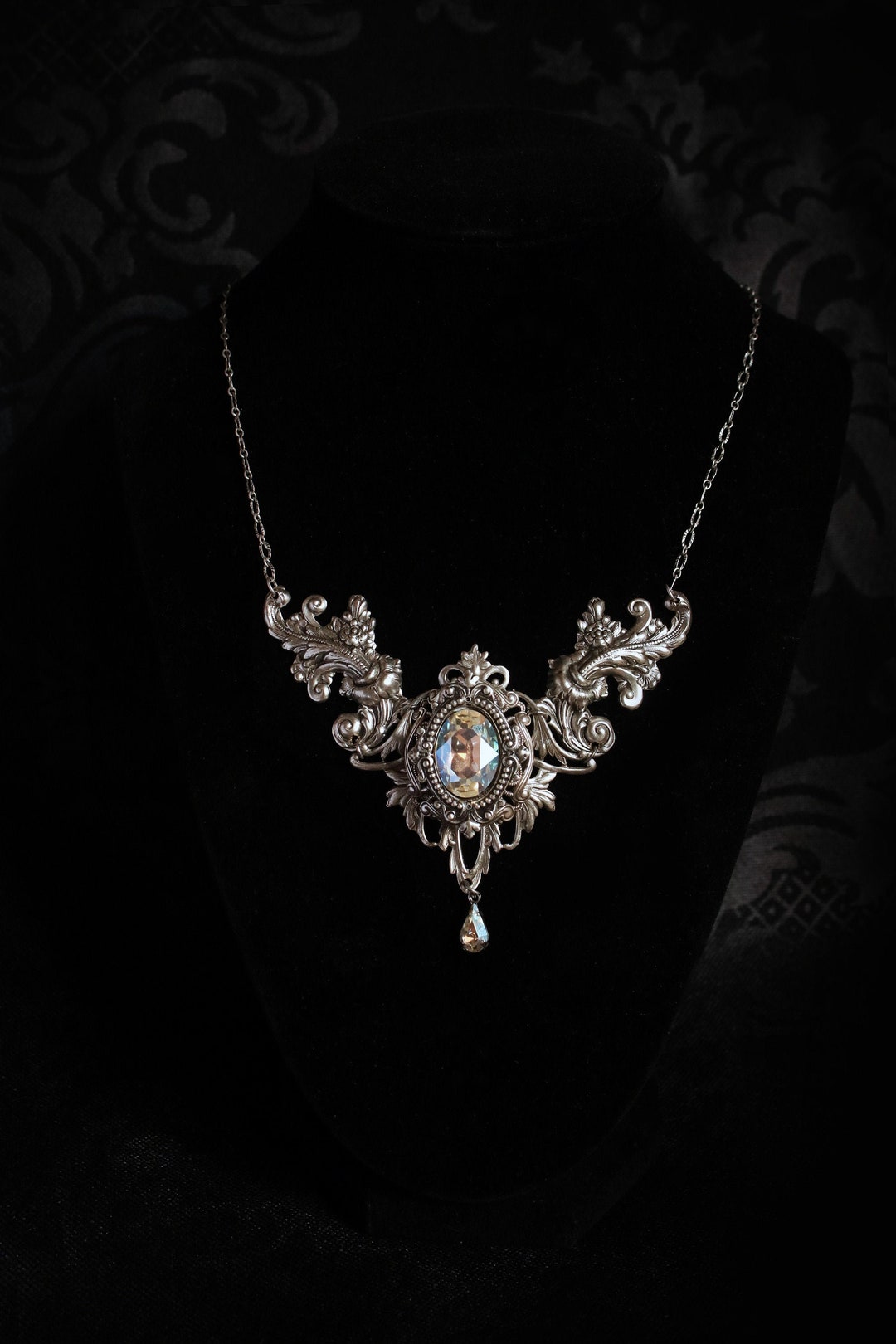 Gothic Victorian Necklace, Gothic Wedding Bridal Necklace, Gothic ...
