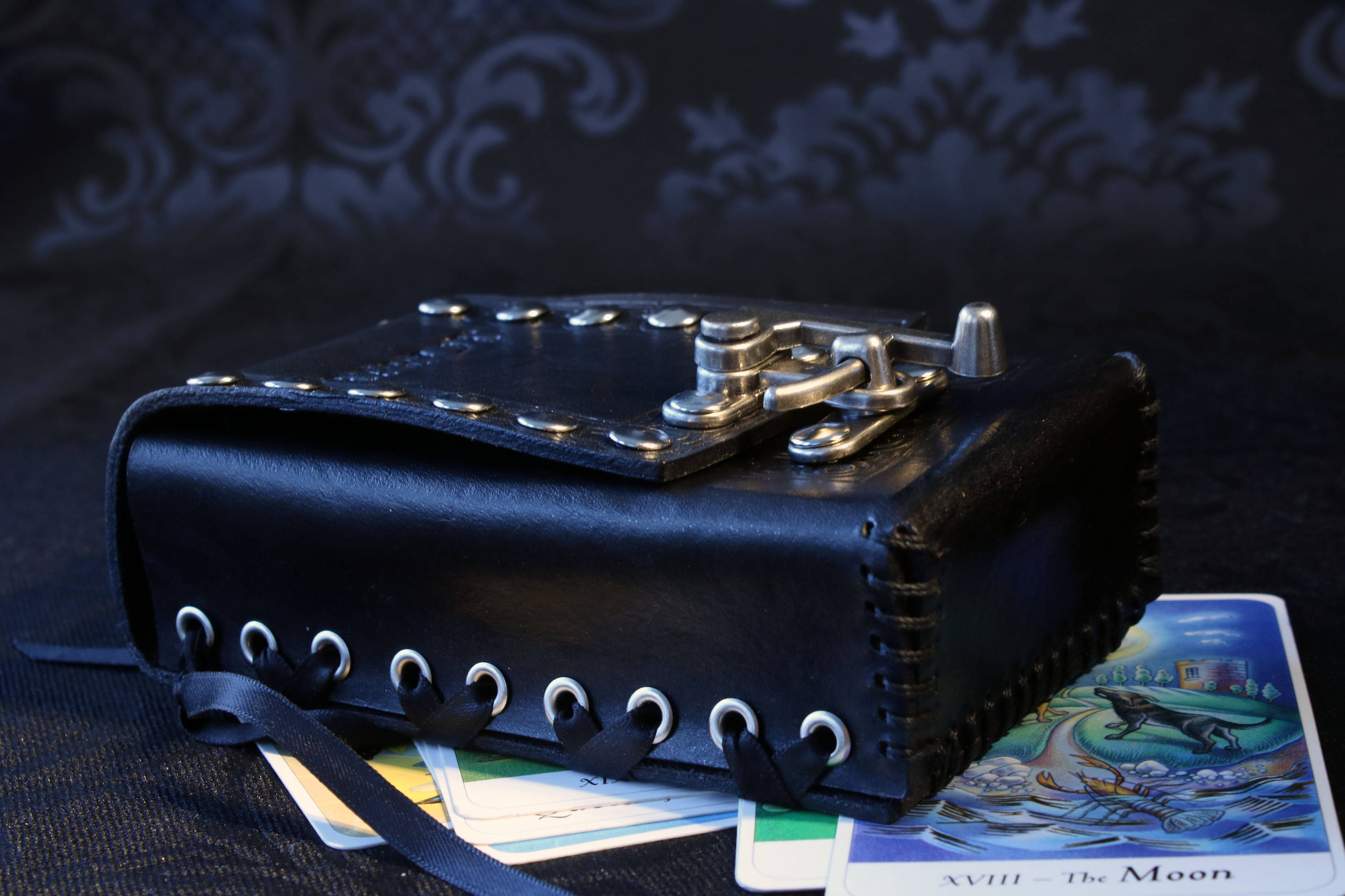 Tarot bag tarot card box leather tarot card holder | Etsy