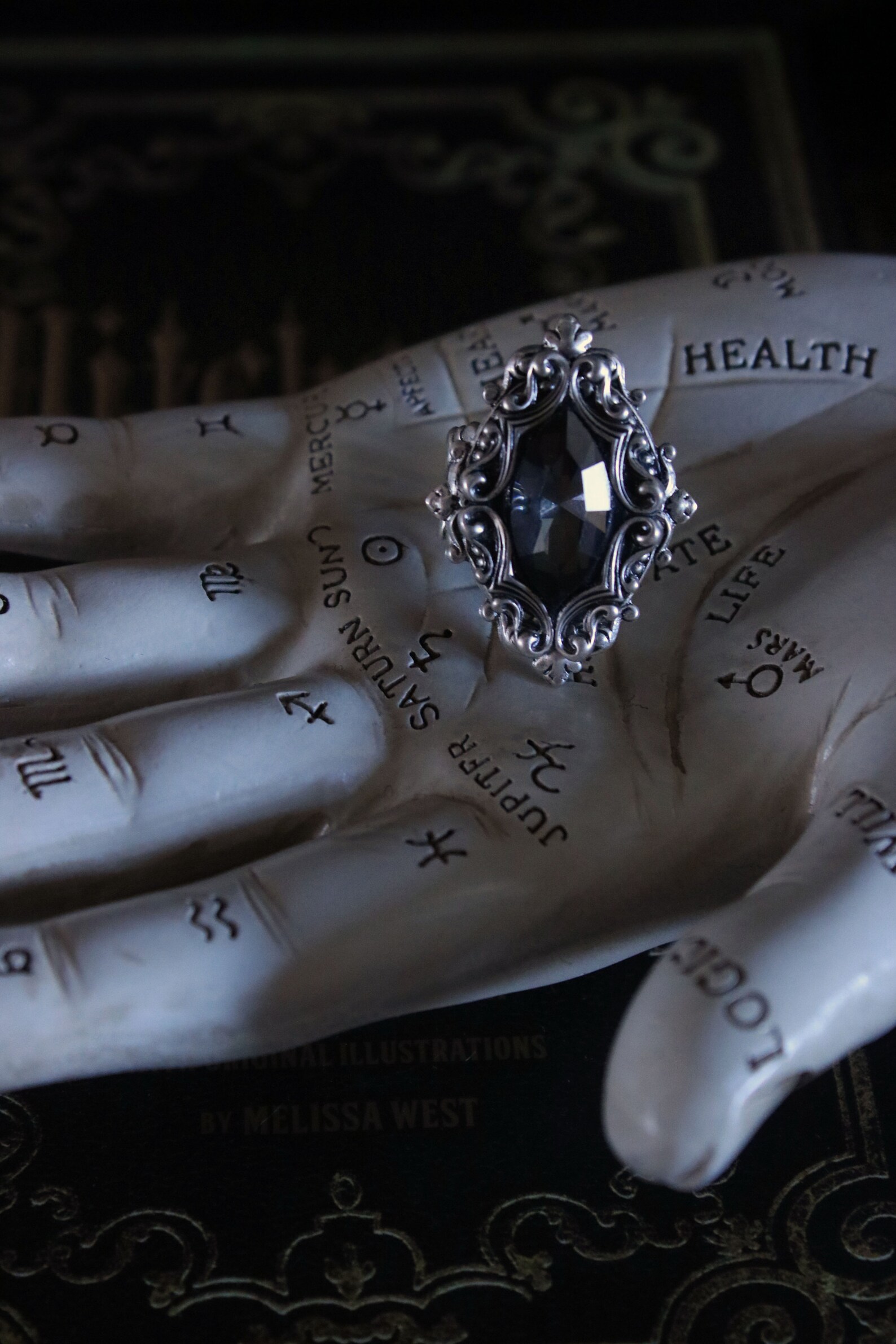 Goth Ring , Gothic Ring , Vampire Ring , Witchy Ring , Ornate Ring ...