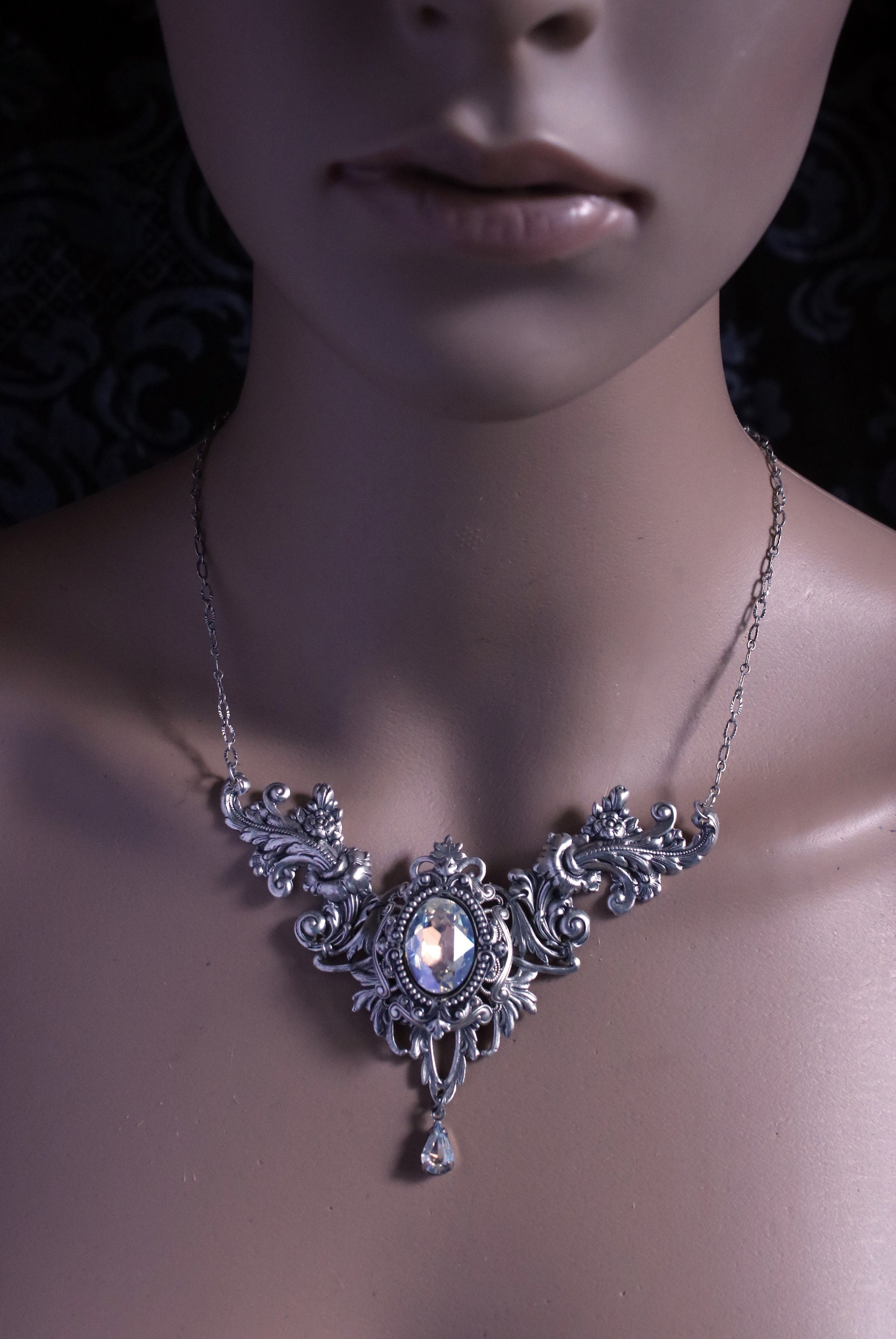 Gothic Victorian Necklace, Gothic Wedding Bridal Necklace, Gothic ...