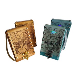 Leather Tarot Card Holder, Tarot Card Case, Handmade Tarot Deck Box ...