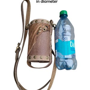 Leather Water Bottle Holder, Dystopian Water Bottle Carrier, Post ...