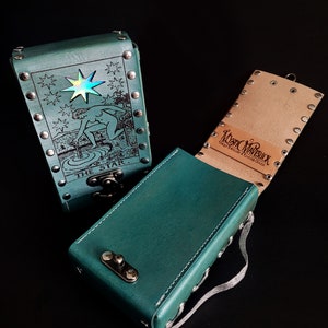 Leather Tarot Card Holder, Tarot Card Case, Handmade Tarot Deck Box ...