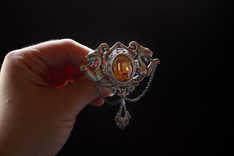 Dragon Pin Dragon Brooch Cloak Pin Medieval Scarf Pin - Etsy