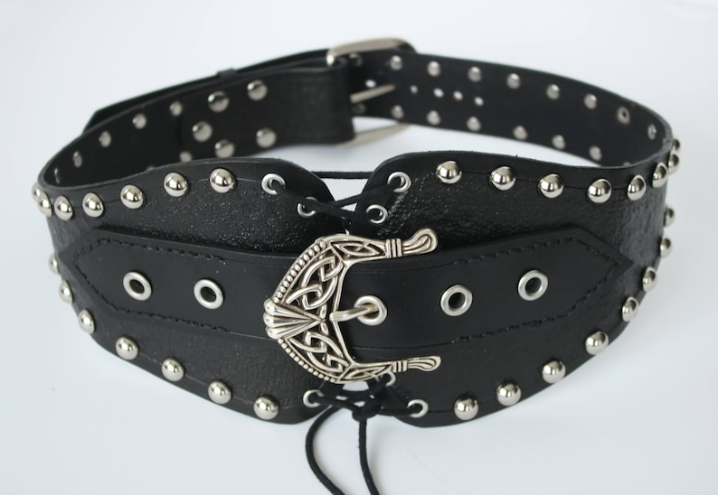 GOTHIC WAIST BELT Studded Leather Belt Leather Waist - Etsy
