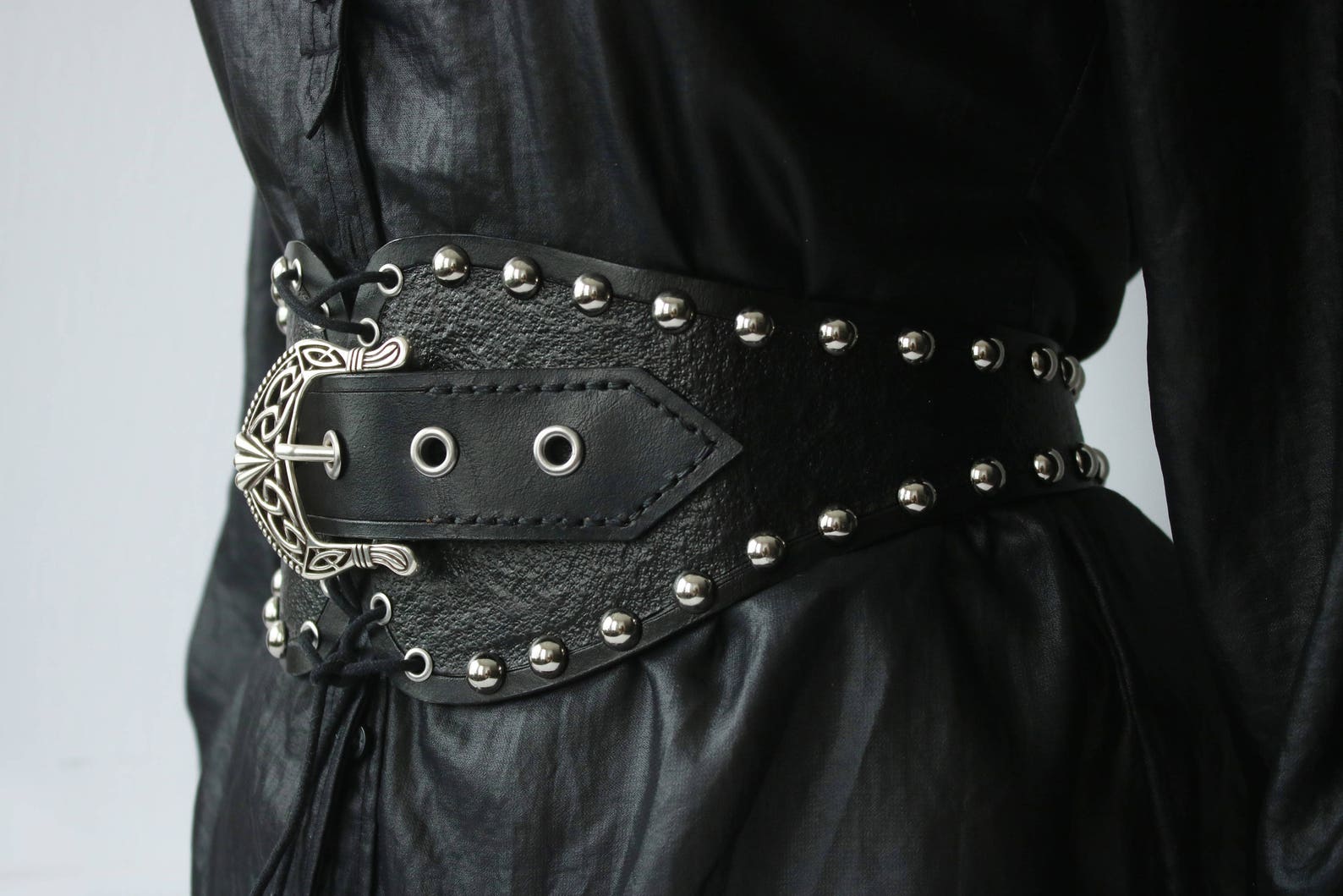 GOTHIC WAIST BELT Studded Leather Belt Leather Waist - Etsy