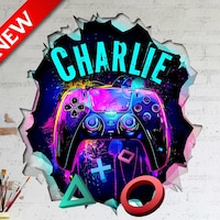Gamer Controller Wall Decal: Video Game Room Decor 3080 - Etsy