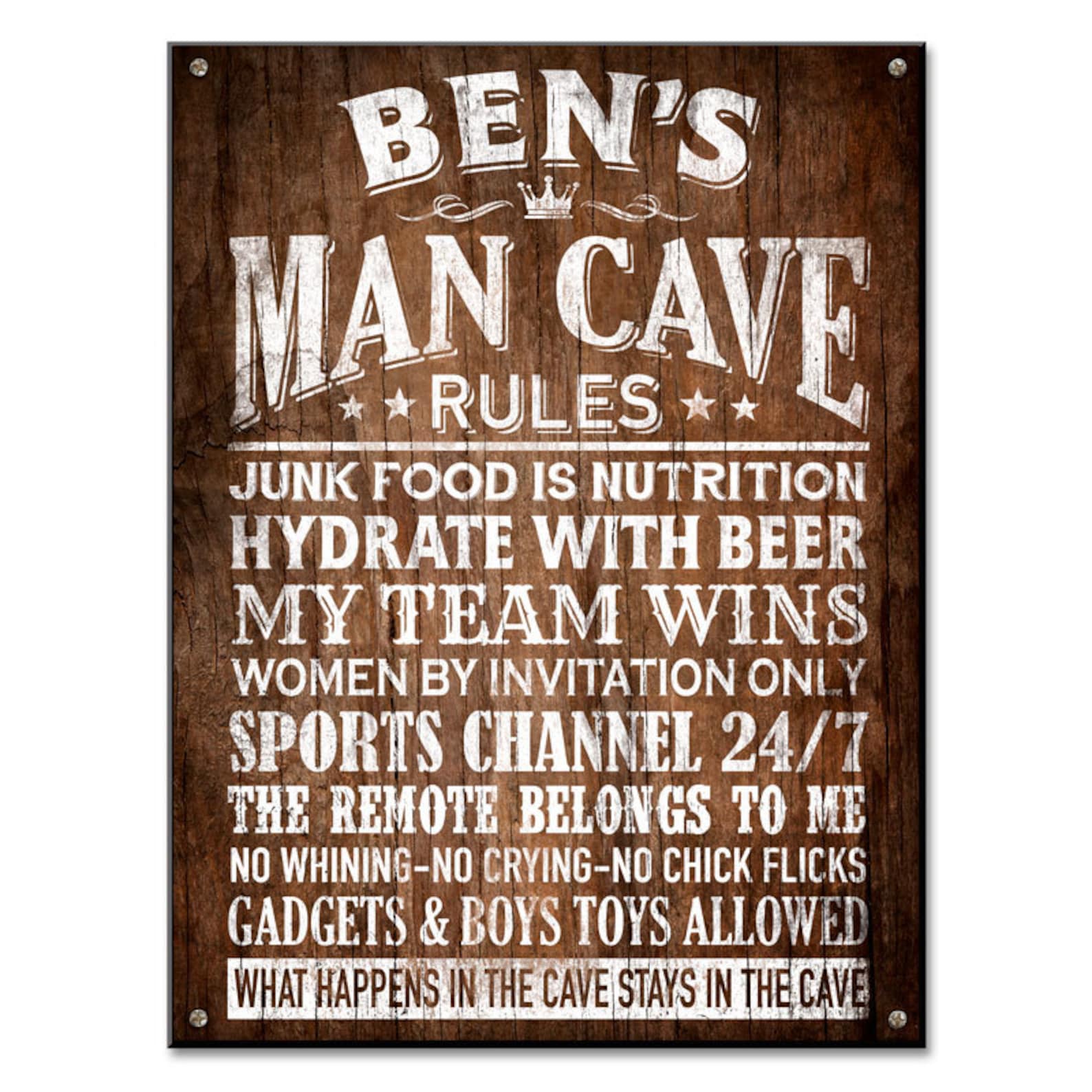Personalised Man Cave Signs - Etsy UK