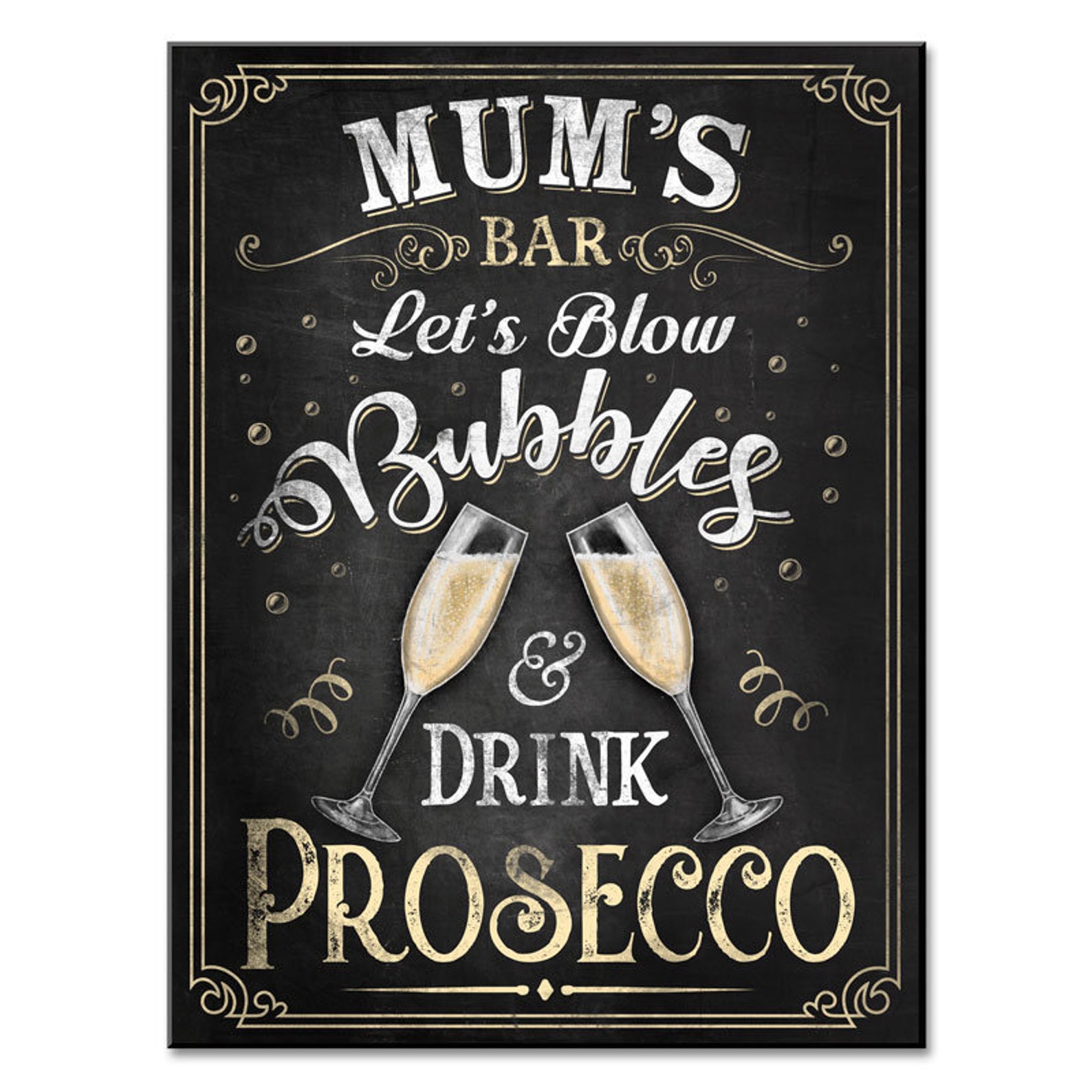 Personalised Prosecco Bar Sign/wall Plaque | Etsy