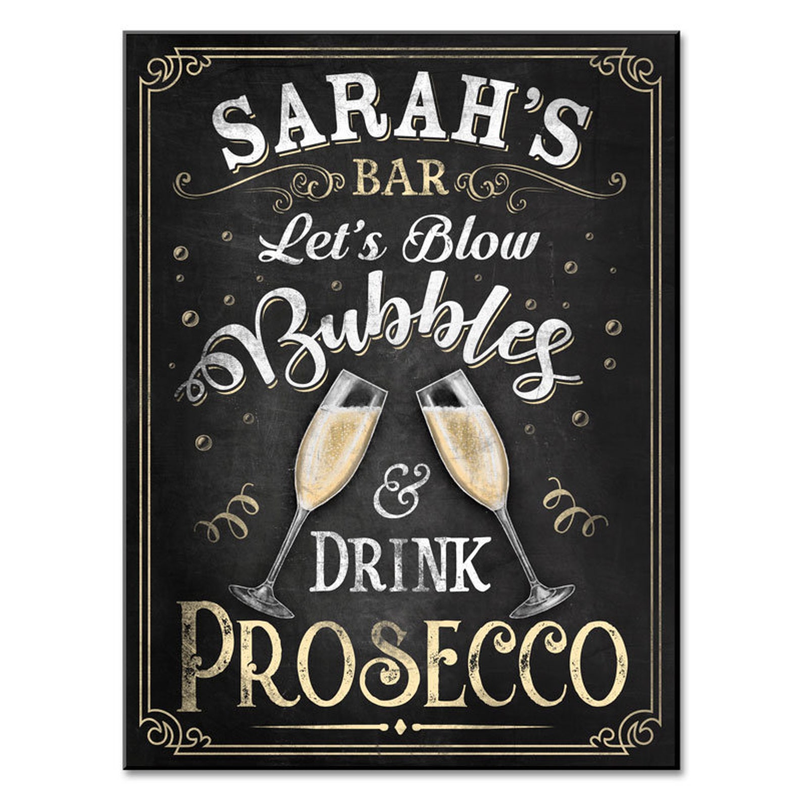 Personalised Prosecco Bar Sign/wall Plaque | Etsy