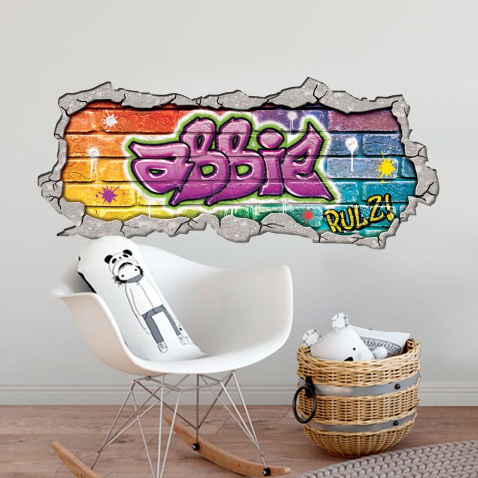 Personalised Graffiti Wall Art Decal - Etsy