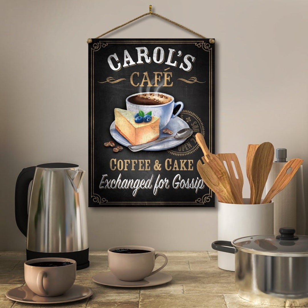Personalised Metal Chalkboard Effect Kitchen & Cafe Sign - Etsy