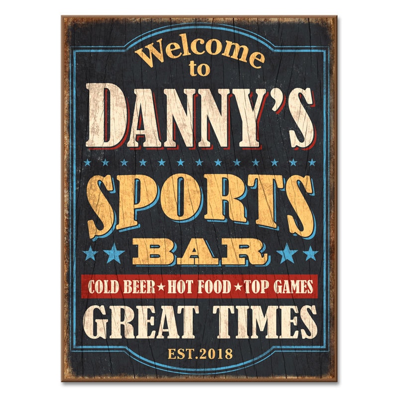 Personalised Sports Bar Signs - Etsy