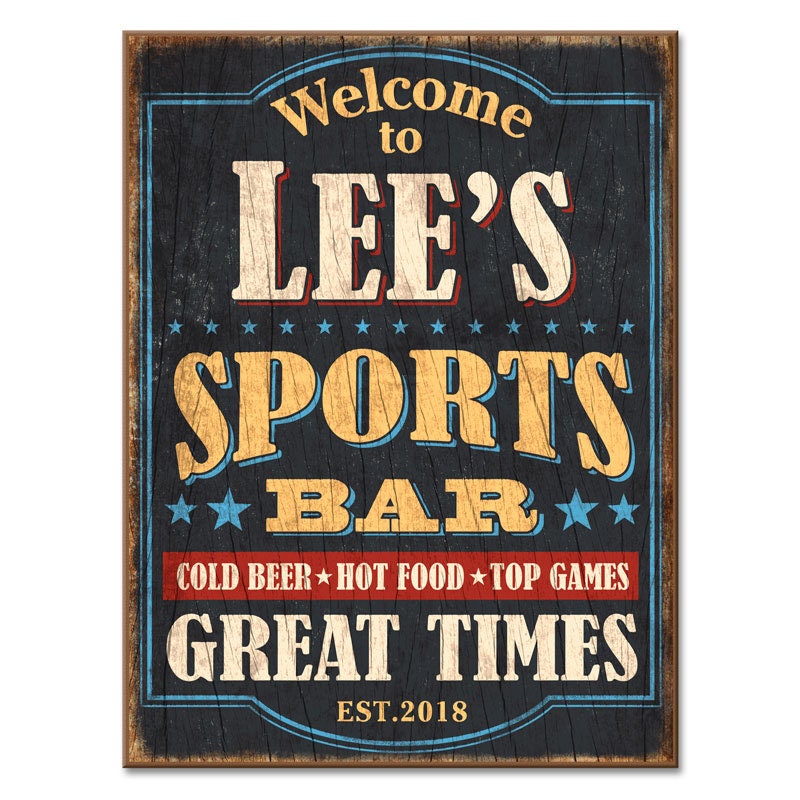 Personalised Sports Bar Signs - Etsy