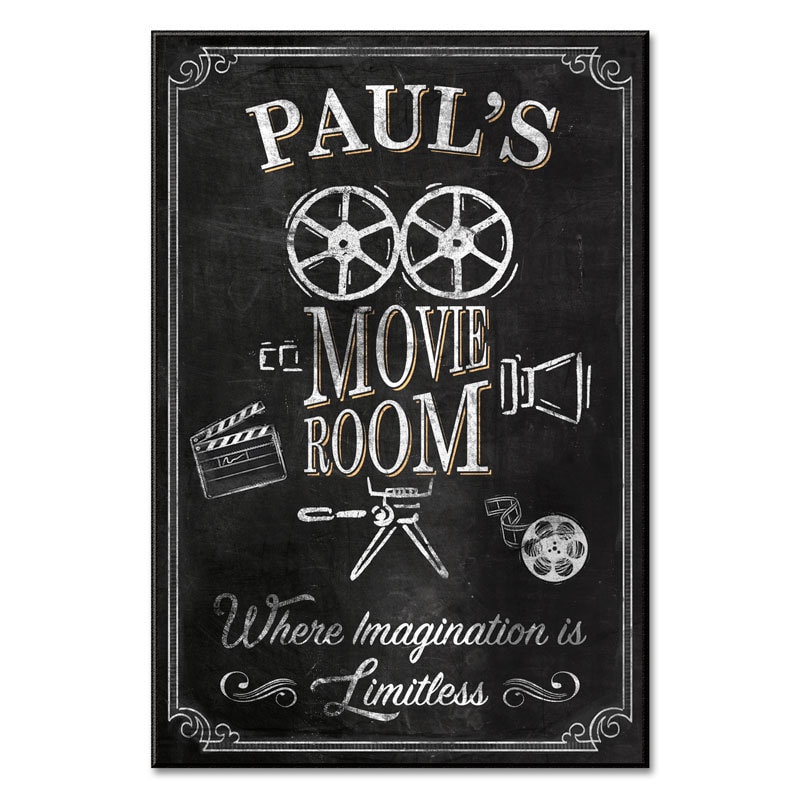 Personalised Home Cinema/movie Room Signs - Etsy
