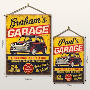 Personalised Metal Garage Workshop Sign/wall Plaque - Etsy