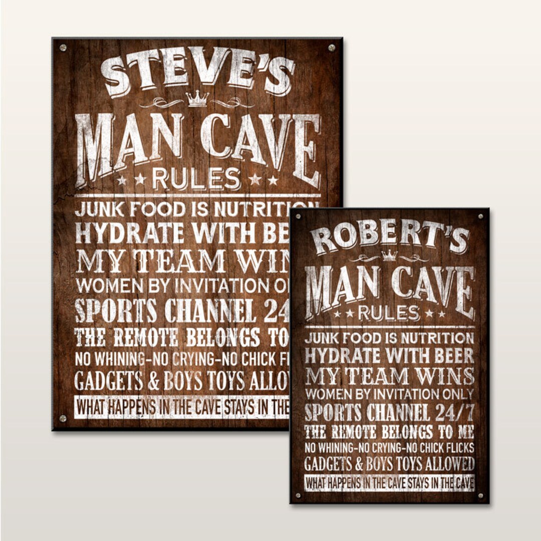 Personalised Man Cave Signs - Etsy