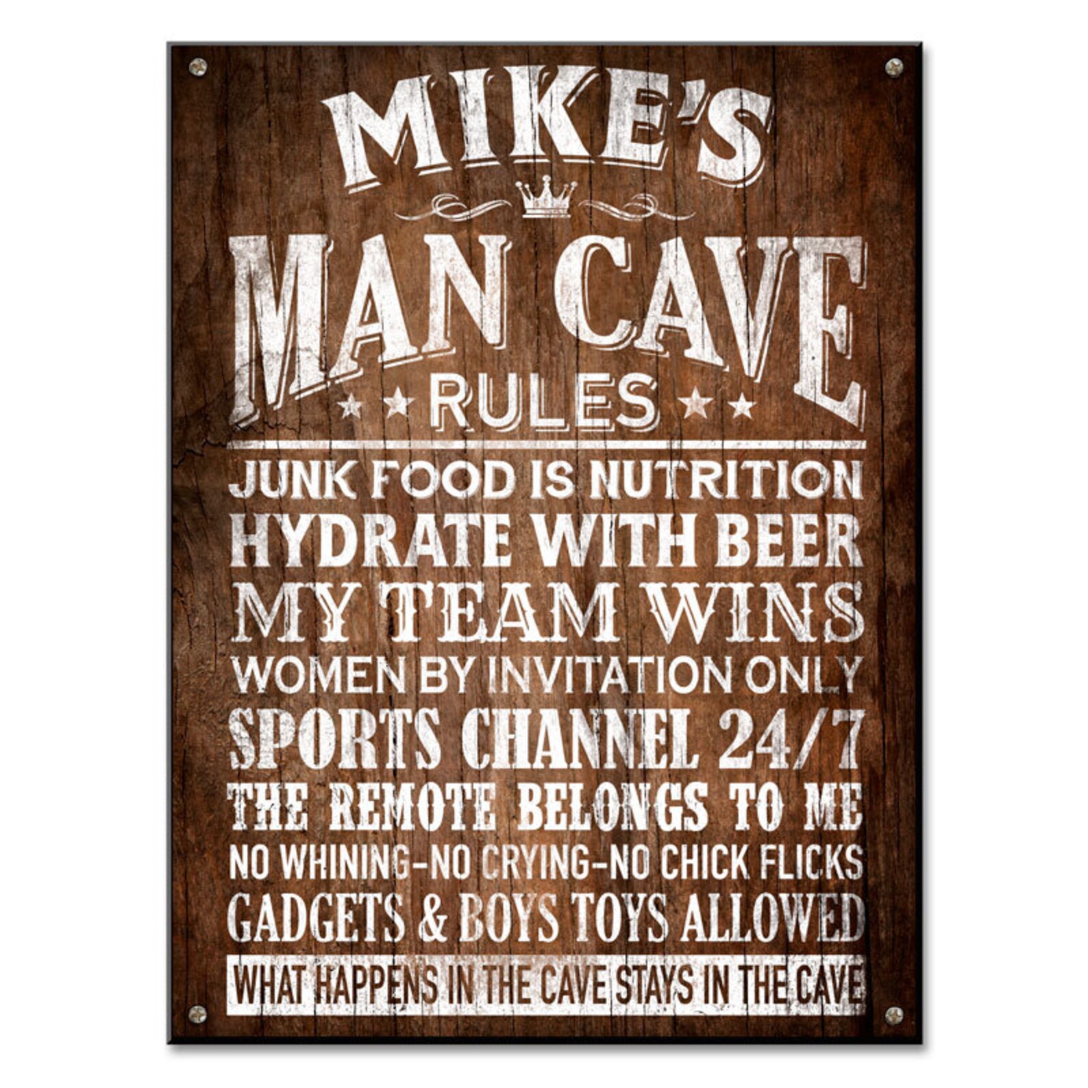 Personalised Man Cave Signs - Etsy