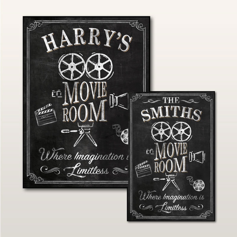 Personalised Home Cinema/movie Room Signs - Etsy