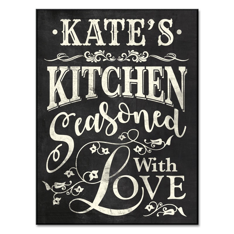 Personalised Chalkboard Effect Kitchen Signs - Etsy