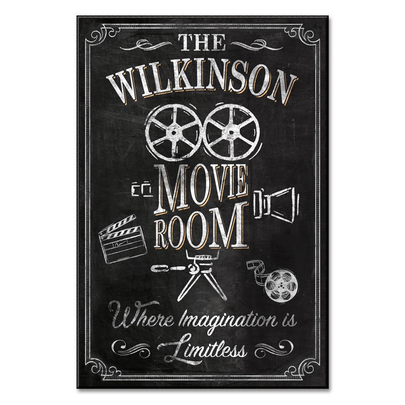 Personalised Home Cinema/movie Room Signs - Etsy