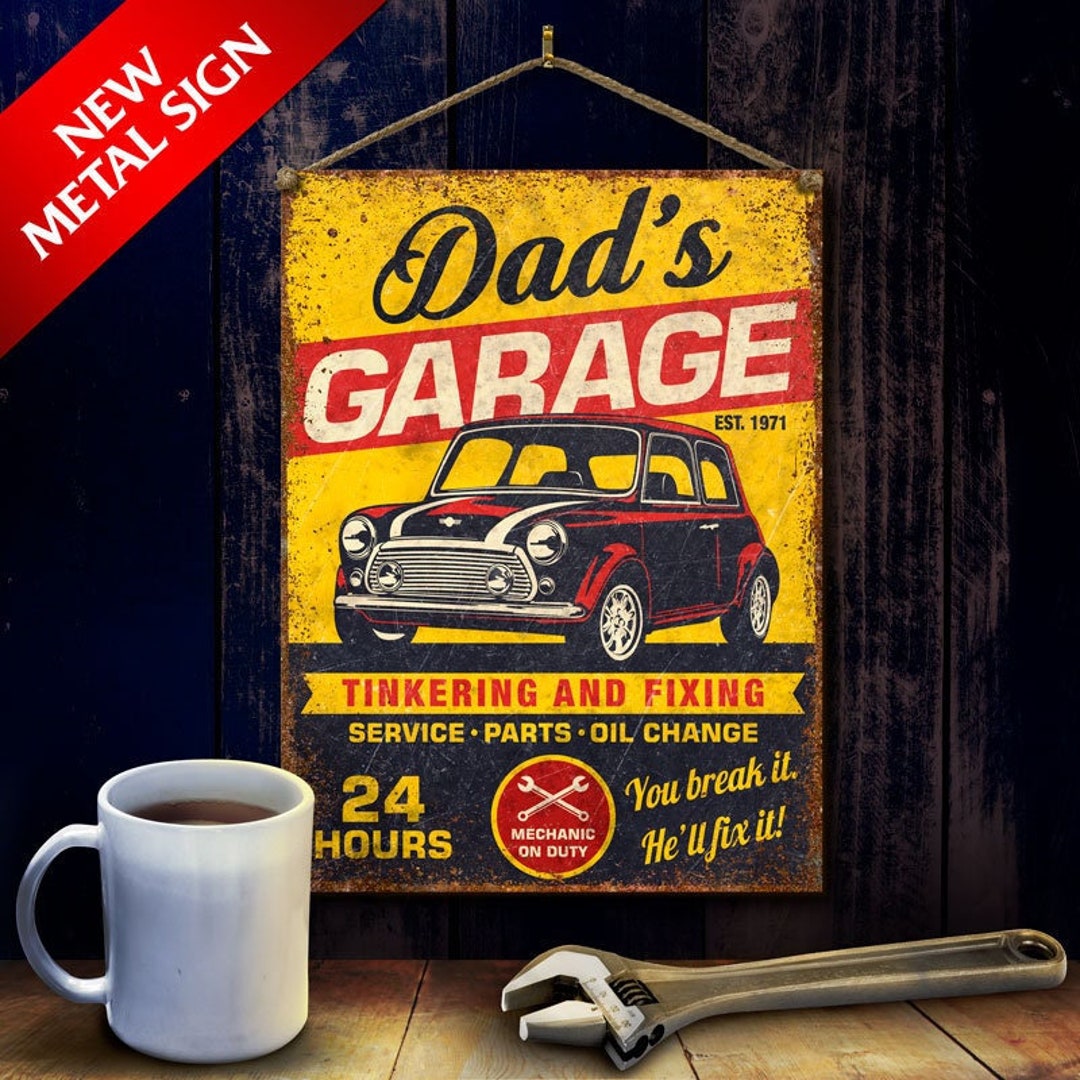 Personalised Metal Garage Workshop Sign/wall Plaque - Etsy