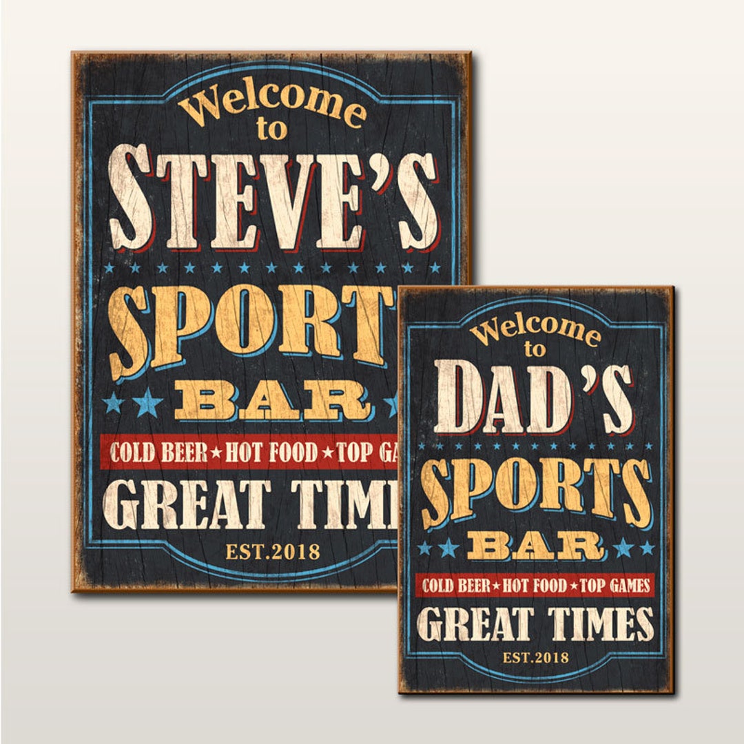 Personalised Sports Bar Signs - Etsy
