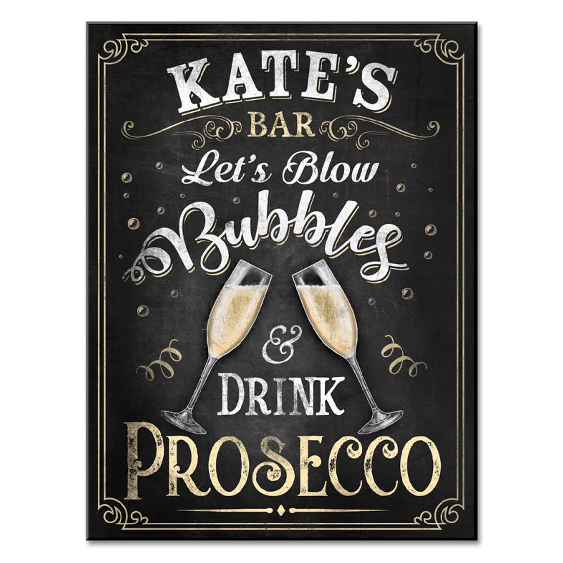 Personalised Prosecco Bar Sign/wall Plaque | Etsy