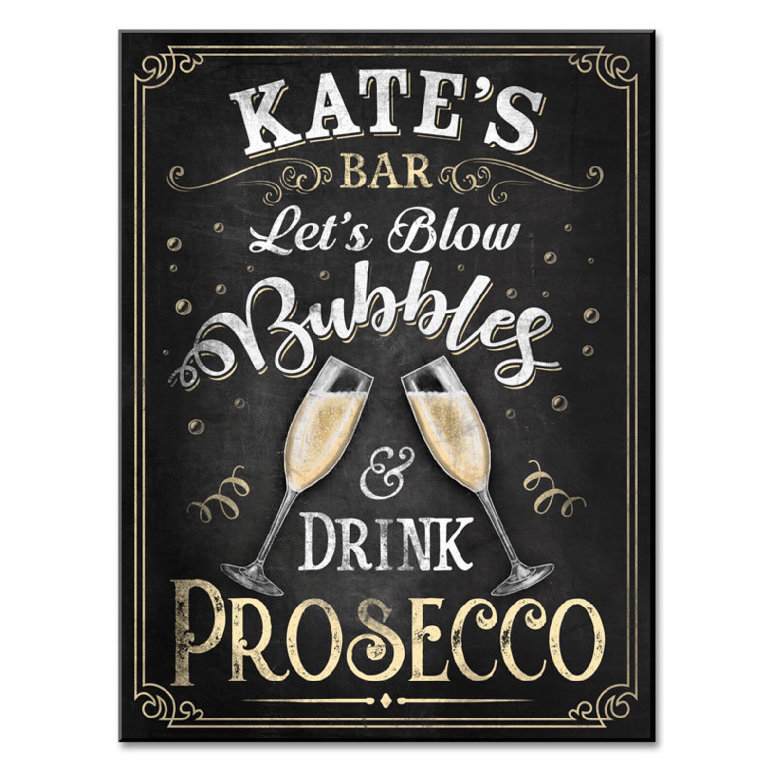 Personalised Prosecco Bar Sign/wall Plaque - Etsy
