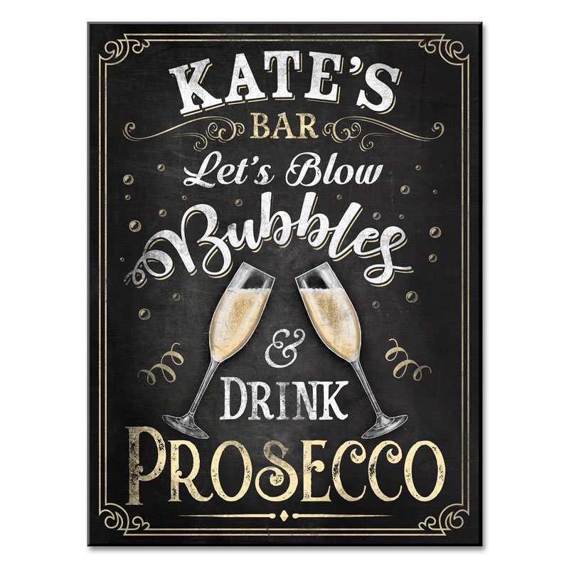 Personalised Prosecco Bar Sign/wall Plaque - Etsy
