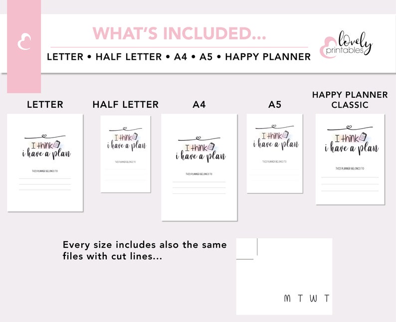 DAILY PLANNER Letter Size Half Letter Size A4 A5 Etsy
