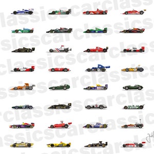 Iconic Formula One Cars Poster Print - Ultimate Collection of the All ...