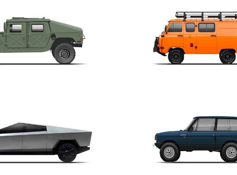 Ultimate 4x4 Offroad Poster Complete Collection of the Most Iconic 4x4 ...