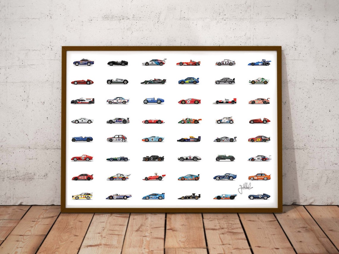 The Best Racing Cars of All-time Poster Print - Complete Collection of ...